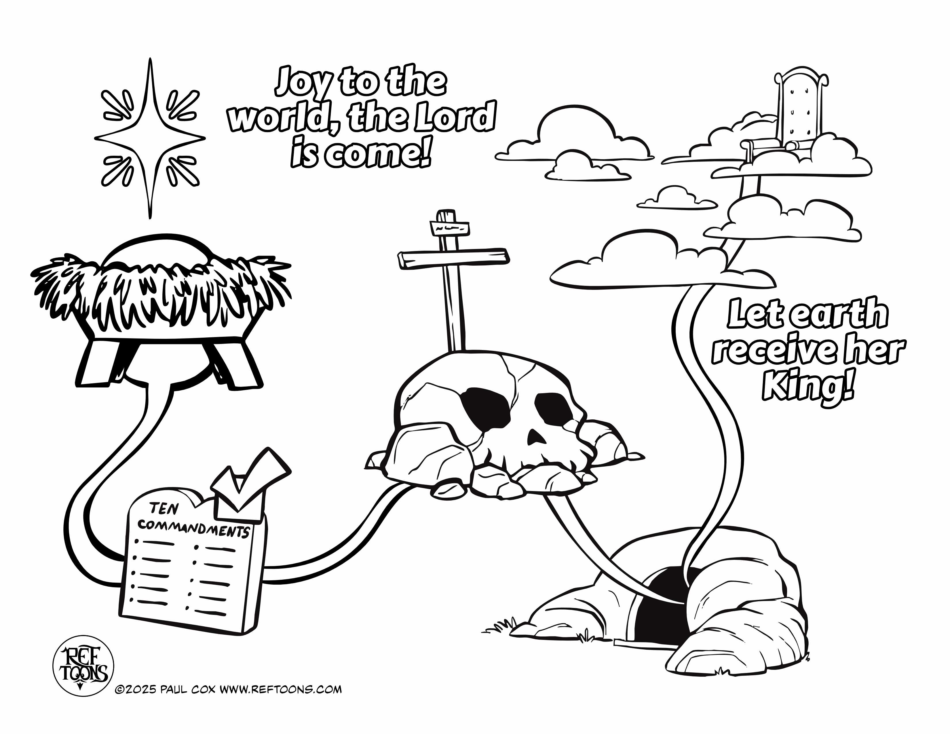 Joy to the World - Coloring Page PDF – RefToons