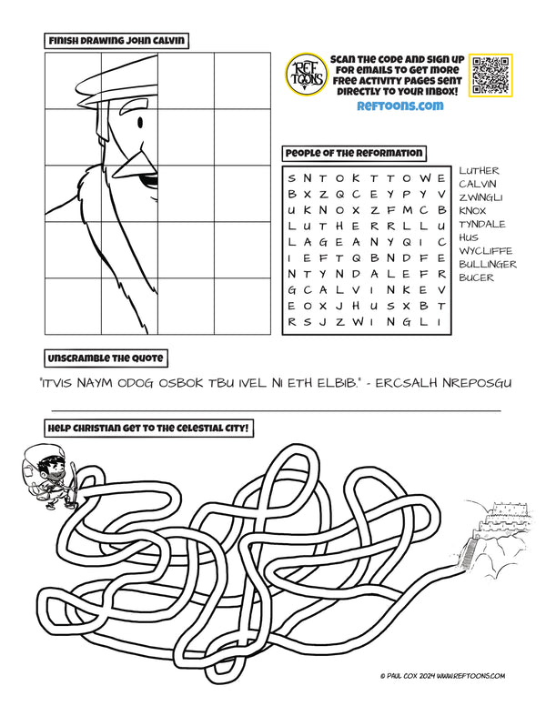 RefToons Activity Sheet 2 PDF