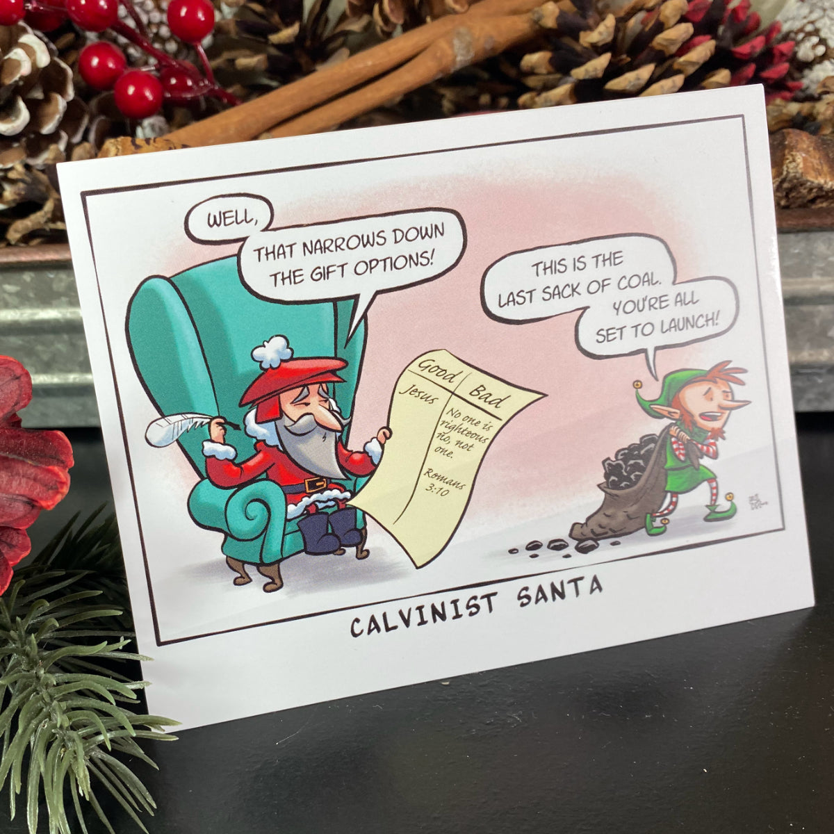 Calvinist Santa Greeting Card – RefToons